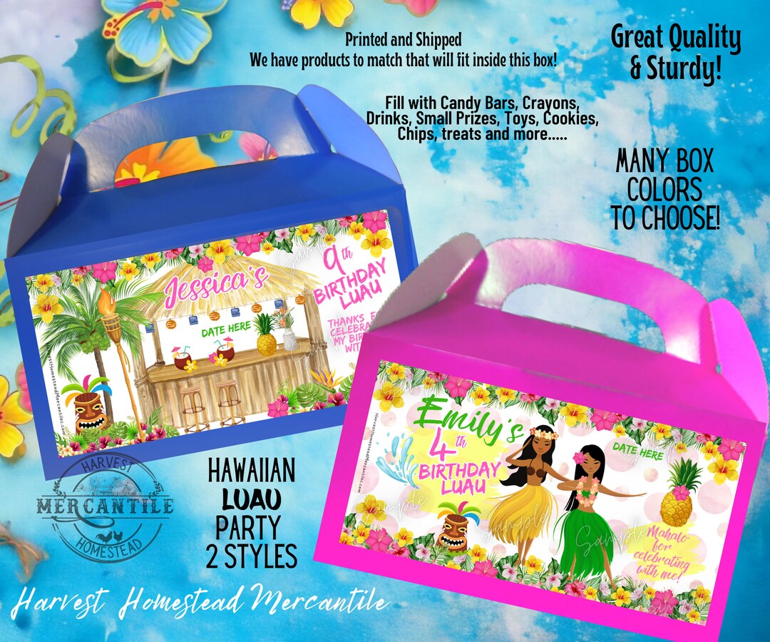 Hawaiian Lua, Tiki Hut, Hula Girls, Birthday, Goody Box, Loot Box ...