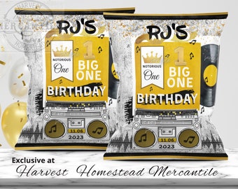 Notorious Party Chips Chip Bag the BIG ONE Party Notorious Birthday ...