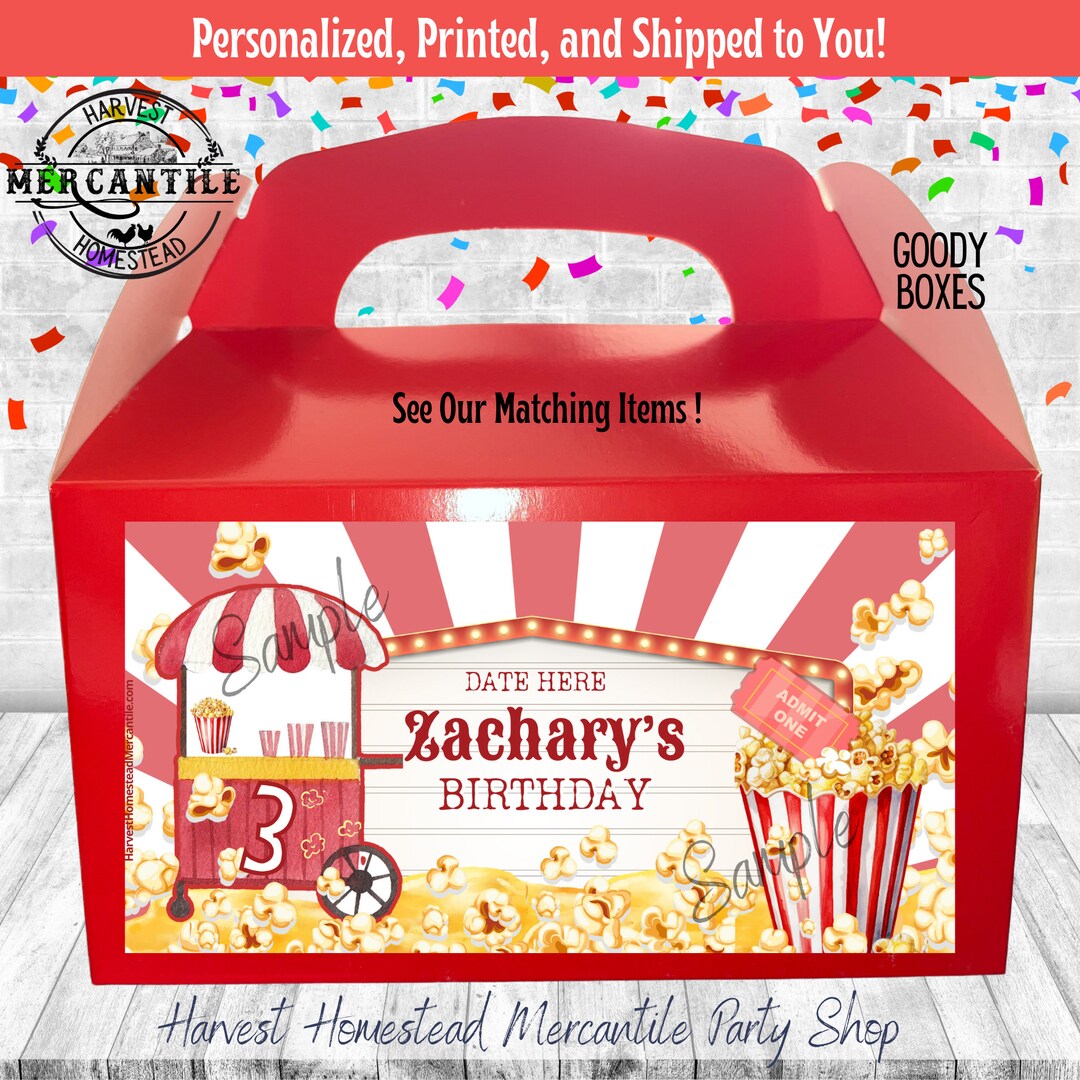 Popcorn, Carnival, Amusement Park, Circus, Prize Tables, Birthday Party, Goody Box, Loot Boxes ...