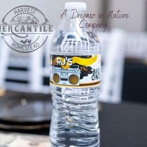 NOTORIOUS ONE, WATERPROOF Labels, Big One Birthday, Water Bottle Labels ...