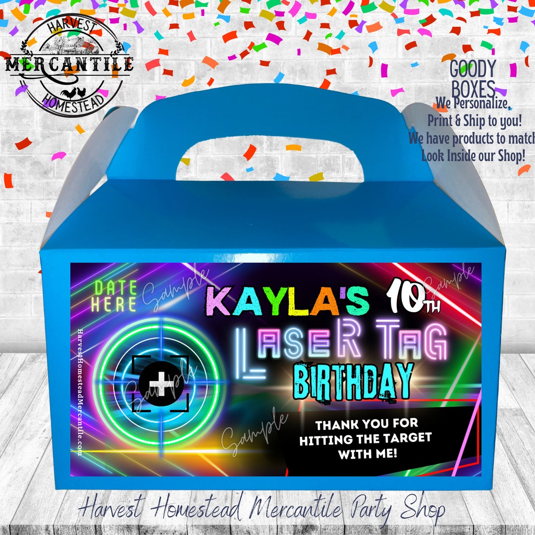 Laser Tag Birthday Party, Goody Boxes, Loot Box, Favors - Etsy