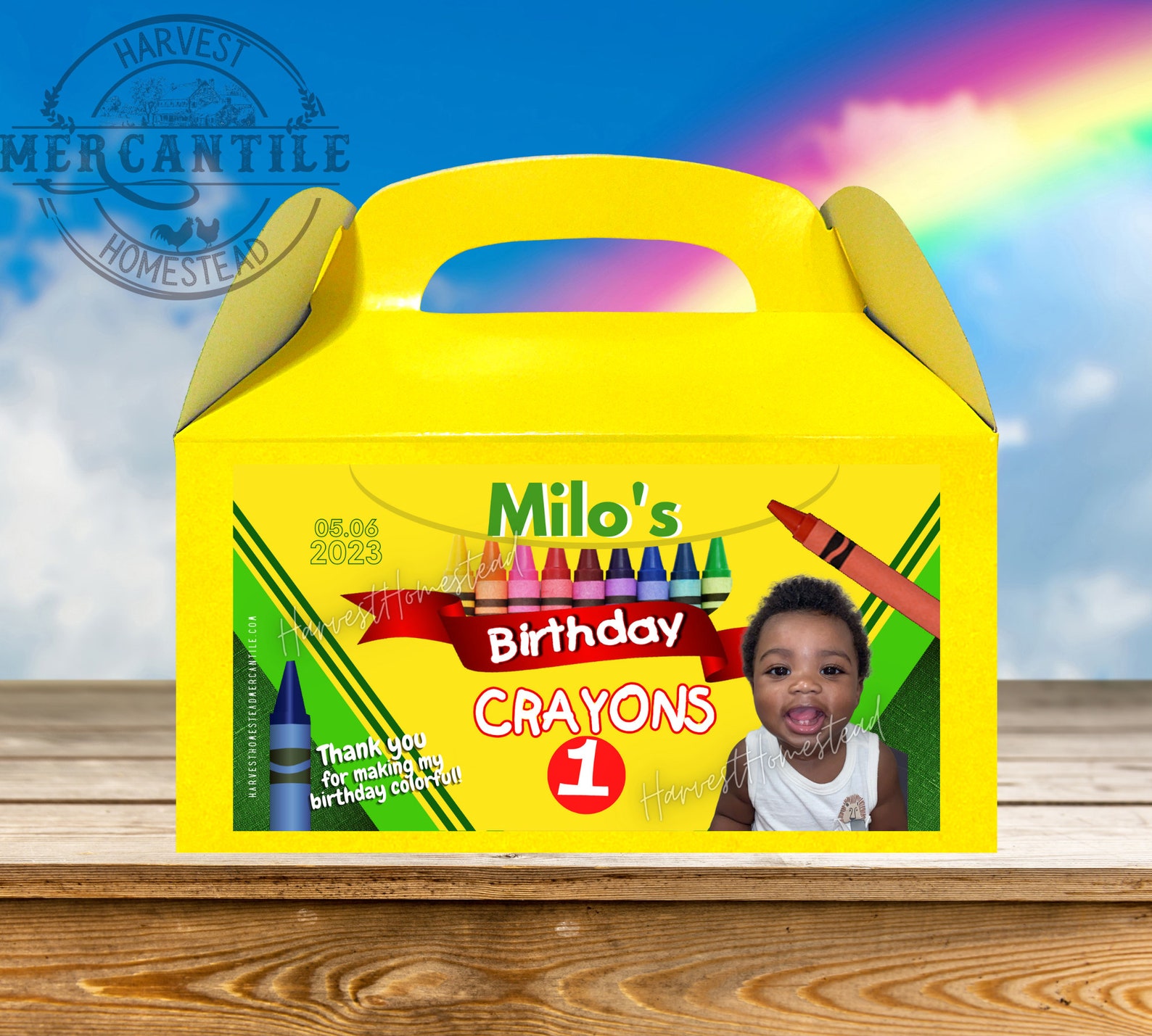 Crayon Birthday Colorful Party Goody Loot Boxes Favors With - Etsy