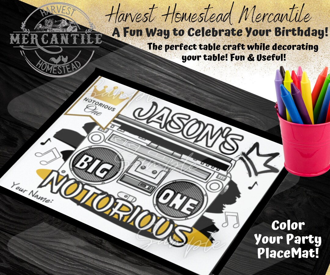 Big ONE, First Birthday, 1st Birthday Colorful Party Coloring Table ...