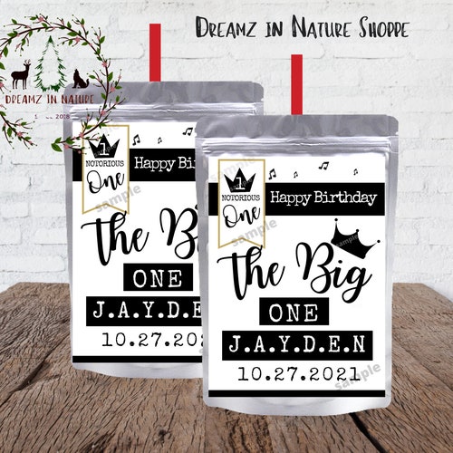 Waterproof Labels NOTORIOUS Big ONE 1st Birthday Party - Etsy