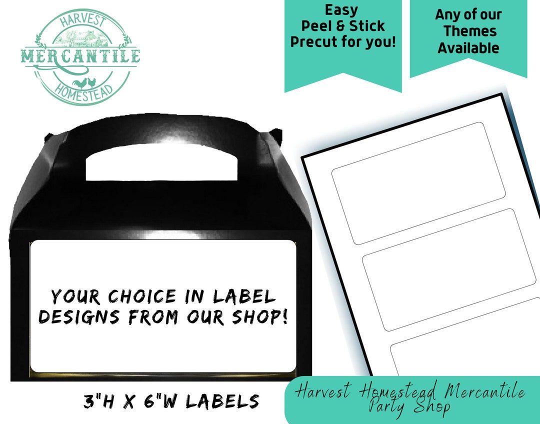 Labels Only, 3x6, Peelable, Precut, Self Stick, for Gable Boxes, or Any ...