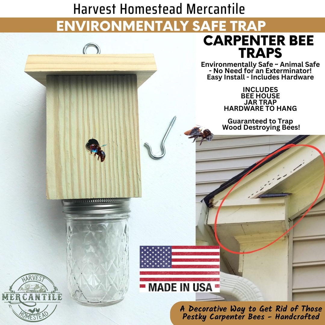 Carpenter Bee Trap, Weatherproof, Decorative Trap, Environmentally Safe ...