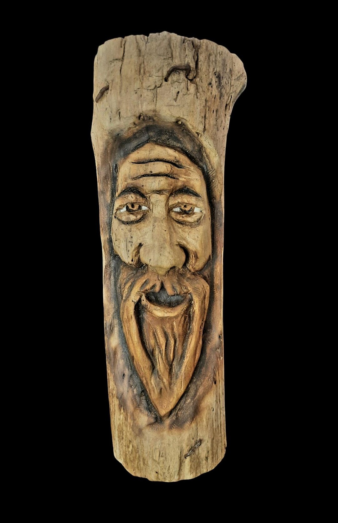 Wood Spirit Chainsaw Carving in Driftwood for Wall Display wilson - Etsy