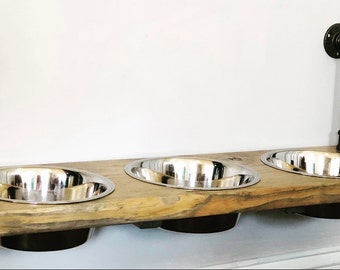 Wall Mounted Floating Dog Bowl - Etsy