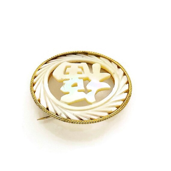 Vintage Chinese Blessed Symbol Character Brooch Handc… - Gem