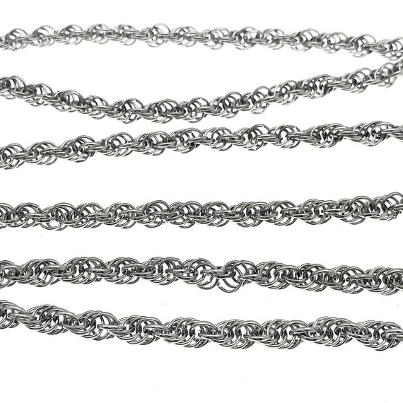 1970/1980s Long Fancy Chain Necklace, Art Deco Style … - Gem