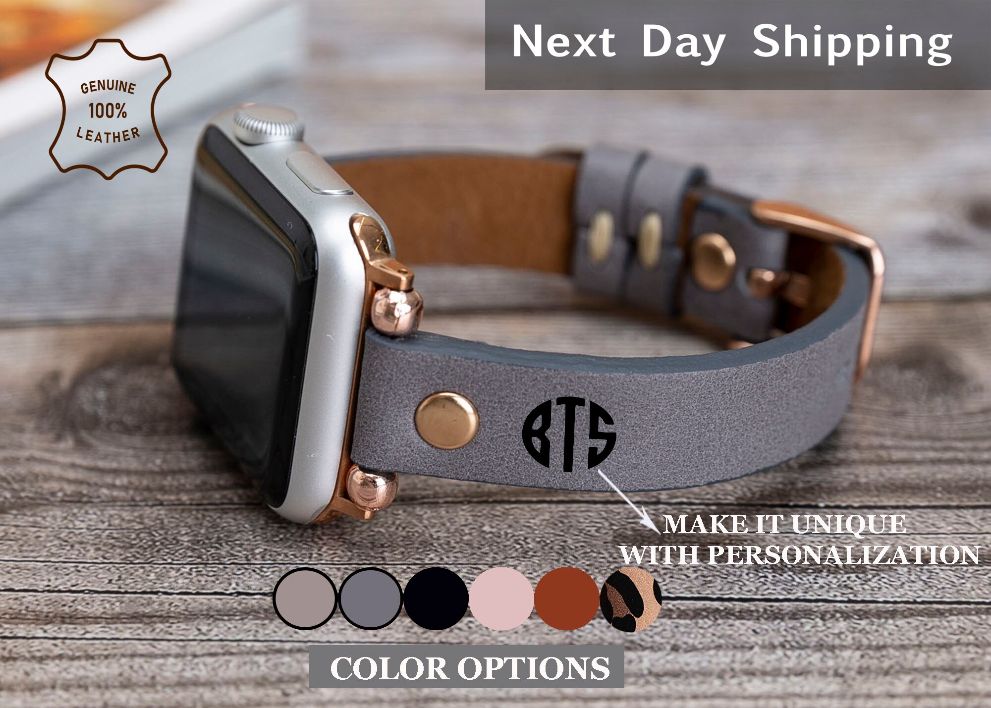 Slim Apple Watch Leather Band Women 38mm 40mm 41mm 42mm 44mm 45mm ...