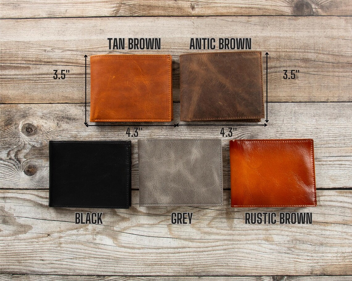 Personalized Full-grain Leather Wallet, Laser Engraved Handwriting - Etsy