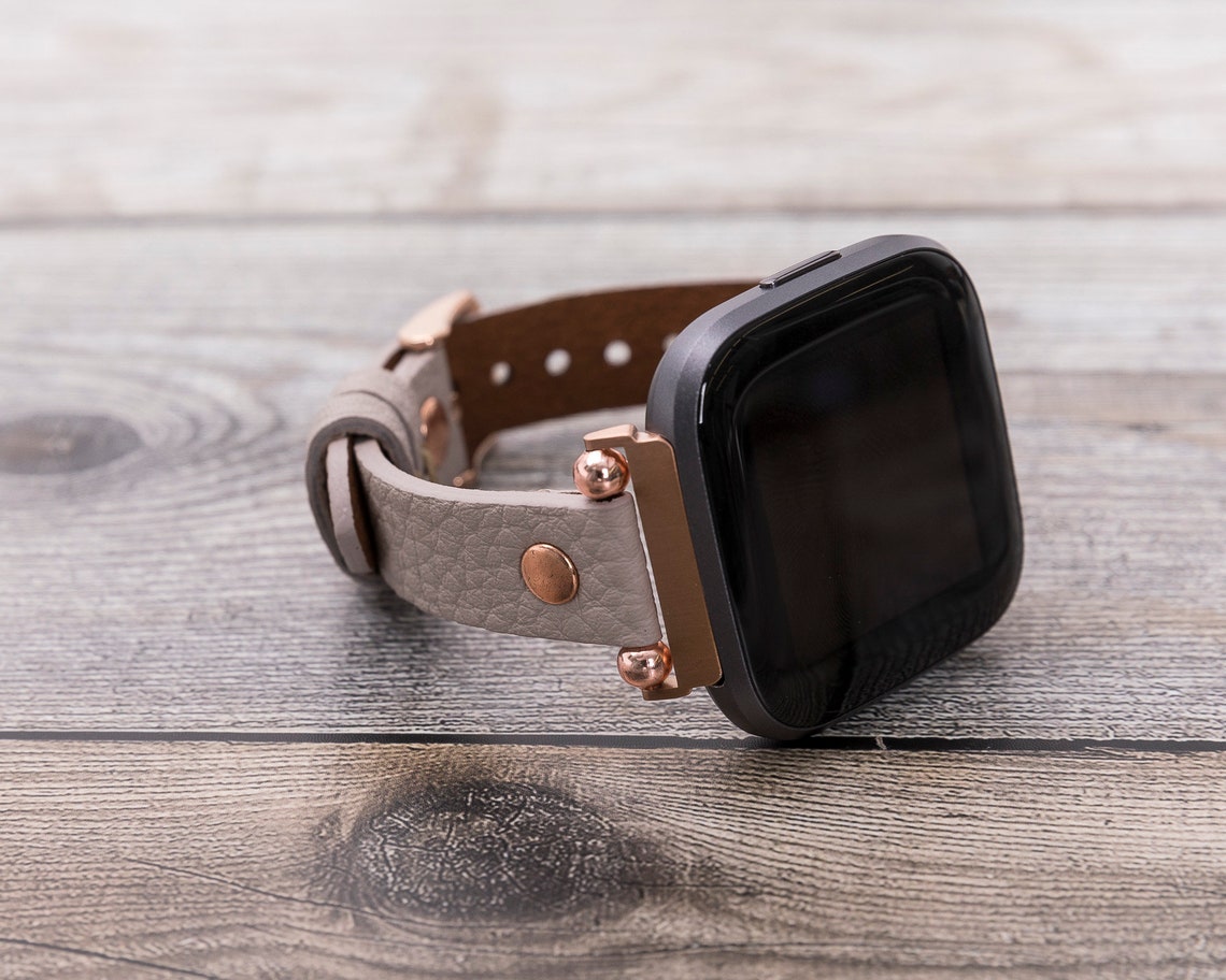 Fitbit Versa 3 Versa 2 Leather Watch Band Rose Gold Fitbit | Etsy