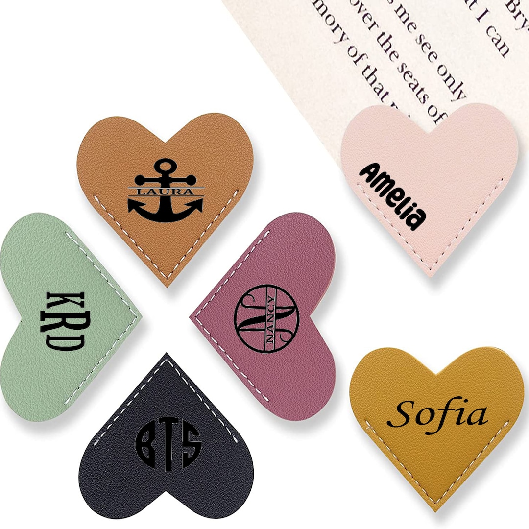 Personalized Bookmark, Leather Handmade Bookmark, Engraved Bookmark for ...