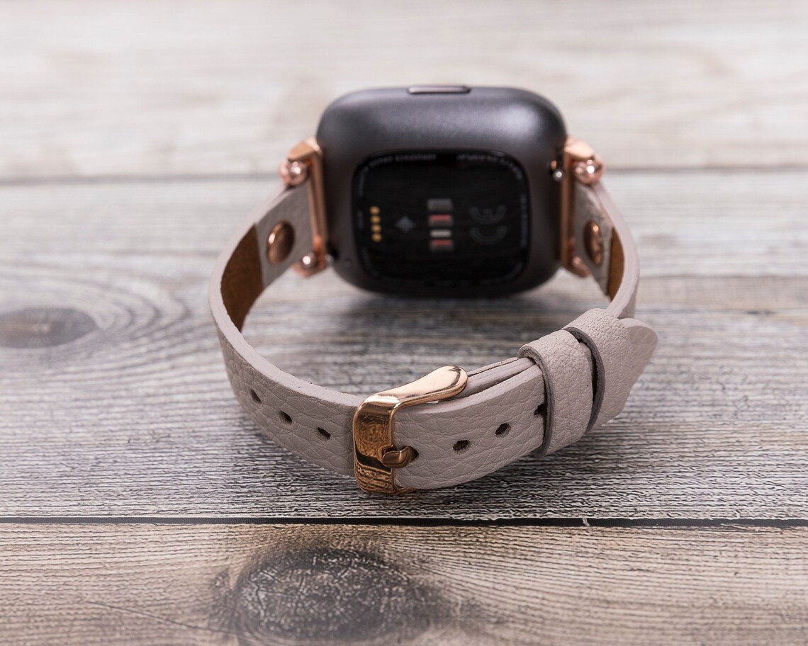 Fitbit Versa 3 Versa 2 Leather Watch Band Rose Gold Fitbit | Etsy