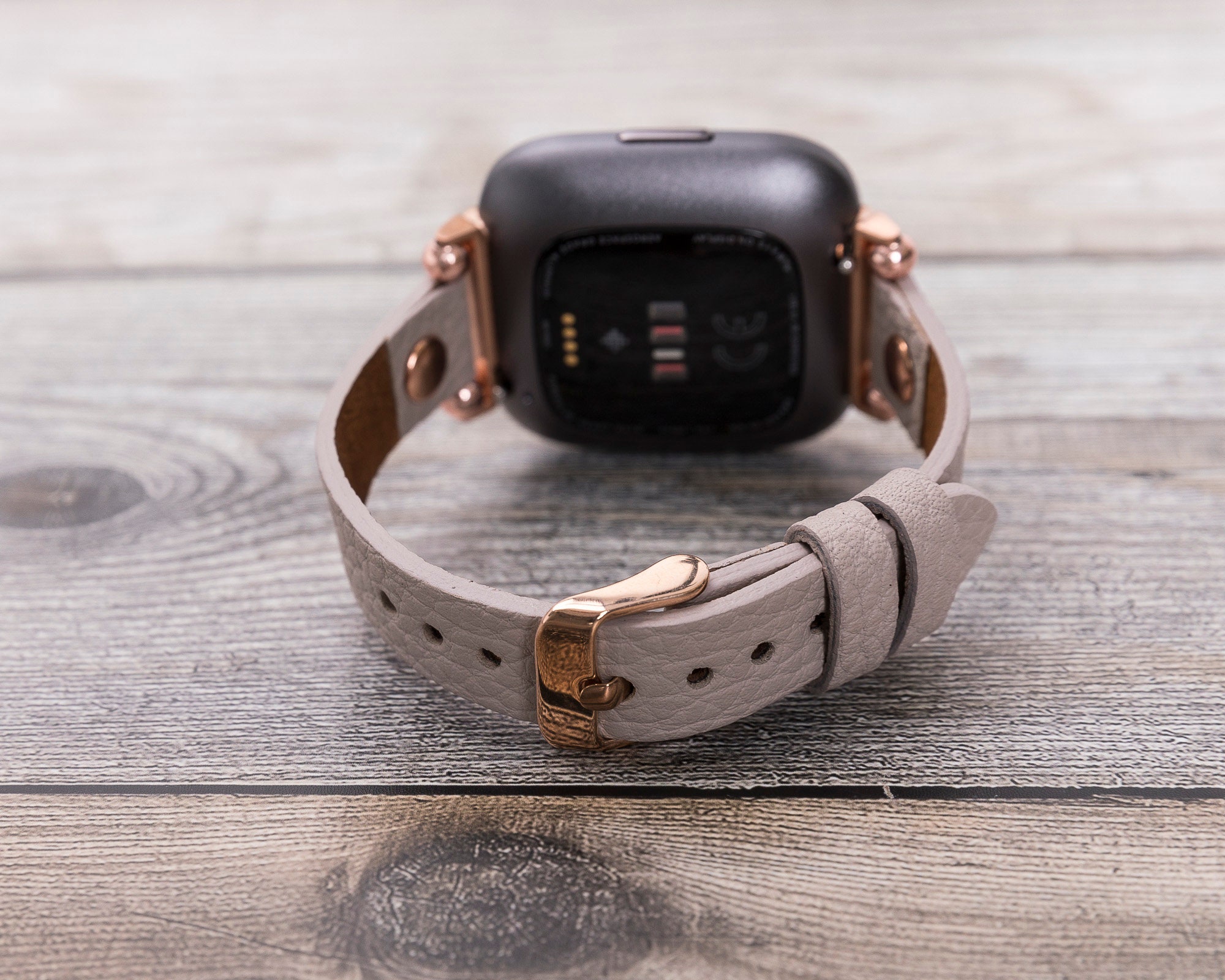 Fitbit Versa 3 Versa 2 Leather Watch Band Rose Gold Fitbit | Etsy