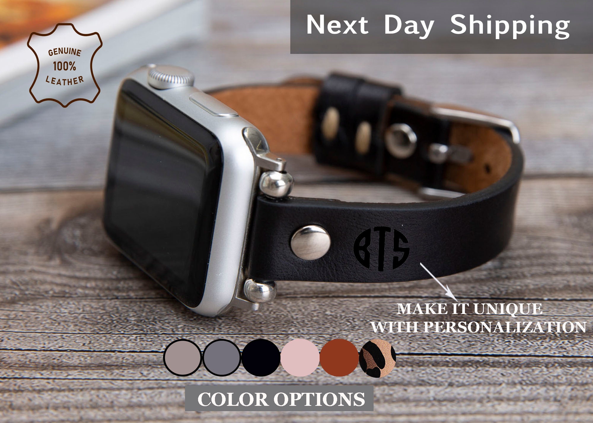 Slim Apple Watch Leather Band Women 38mm 40mm 41mm 42mm 44mm 45mm ...