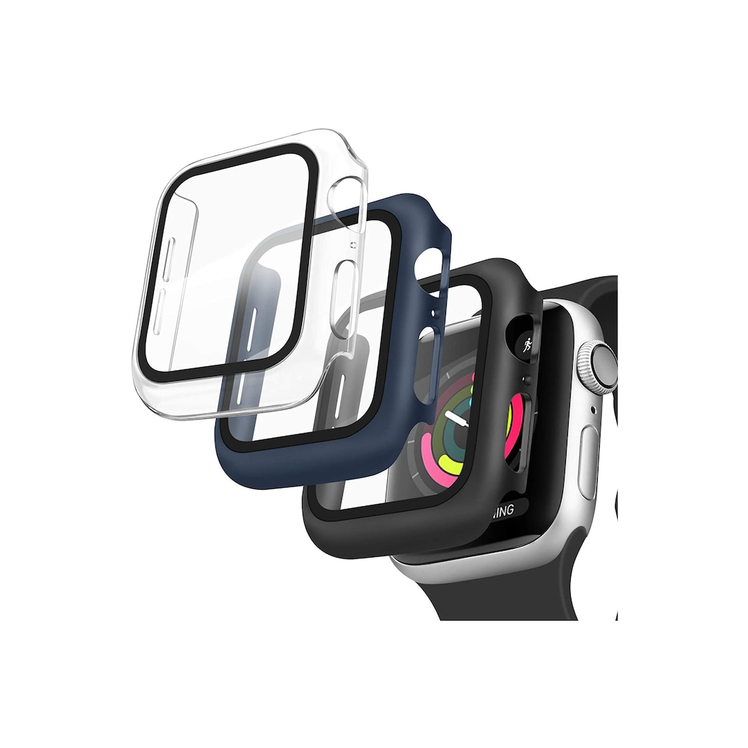 APPLE WATCH CASE With Tempered Glass, Plastic Apple Watch Cover 38mm ...