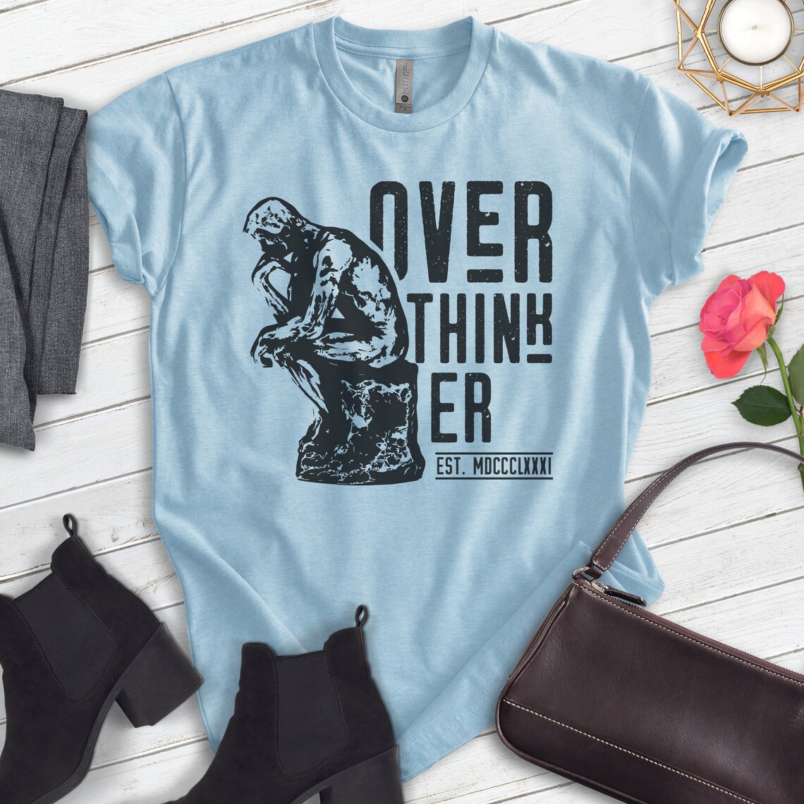 Overthinker Shirt Unisex T-shirt Overthinking Shirt Thinker | Etsy
