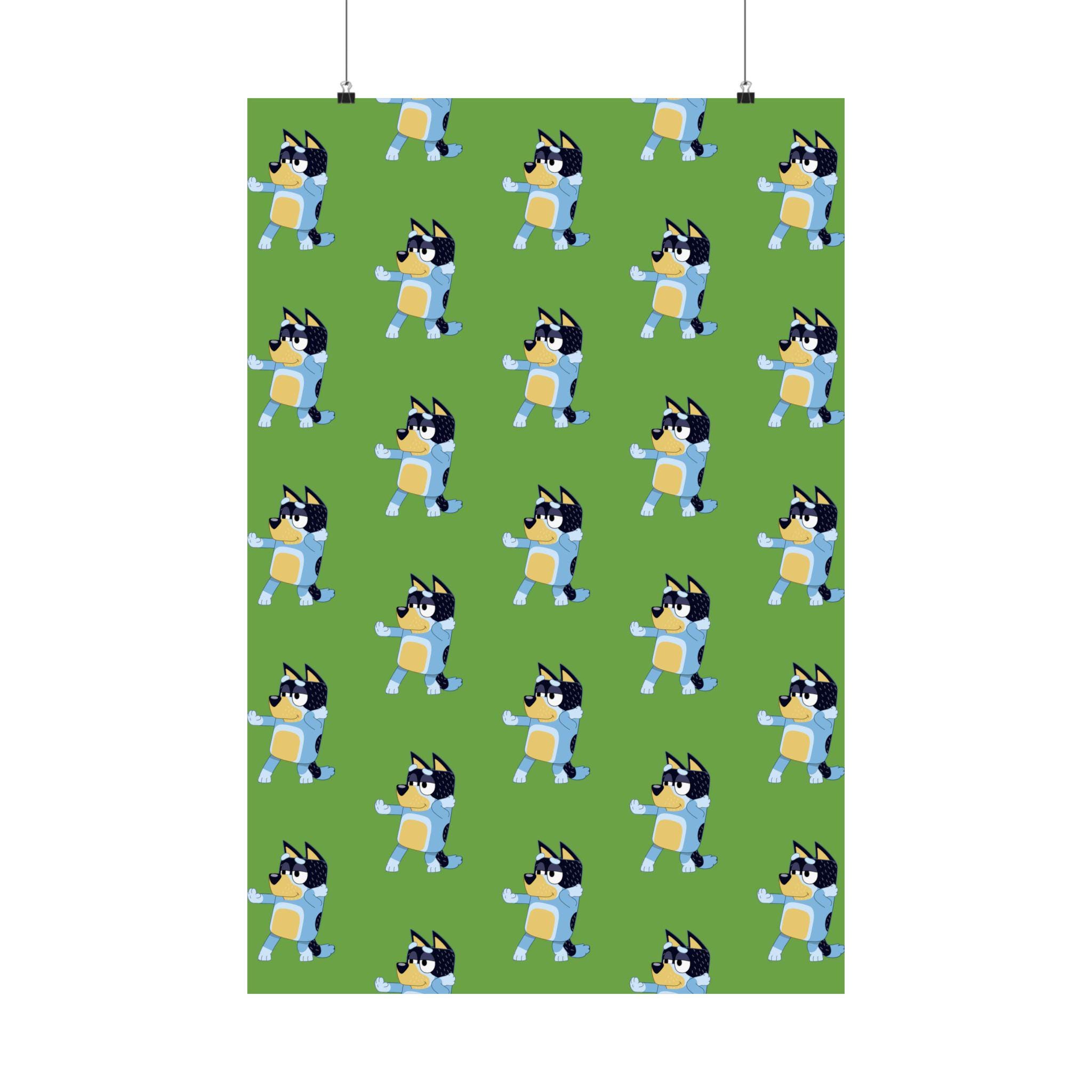 Bluey Poster Green Wall Art Bluey Wall Art Poster Matte Vertical ...