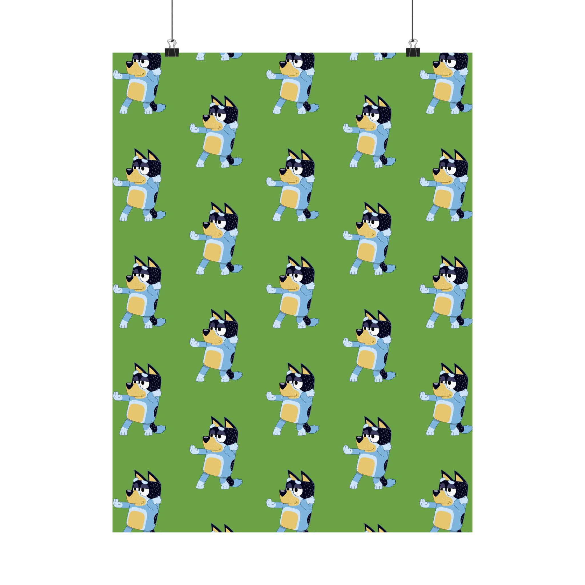 Bluey Poster Green Wall Art Bluey Wall Art Poster Matte Vertical ...