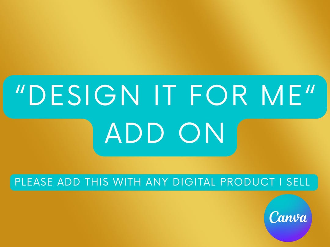 Design It for Me ADD ON - Etsy