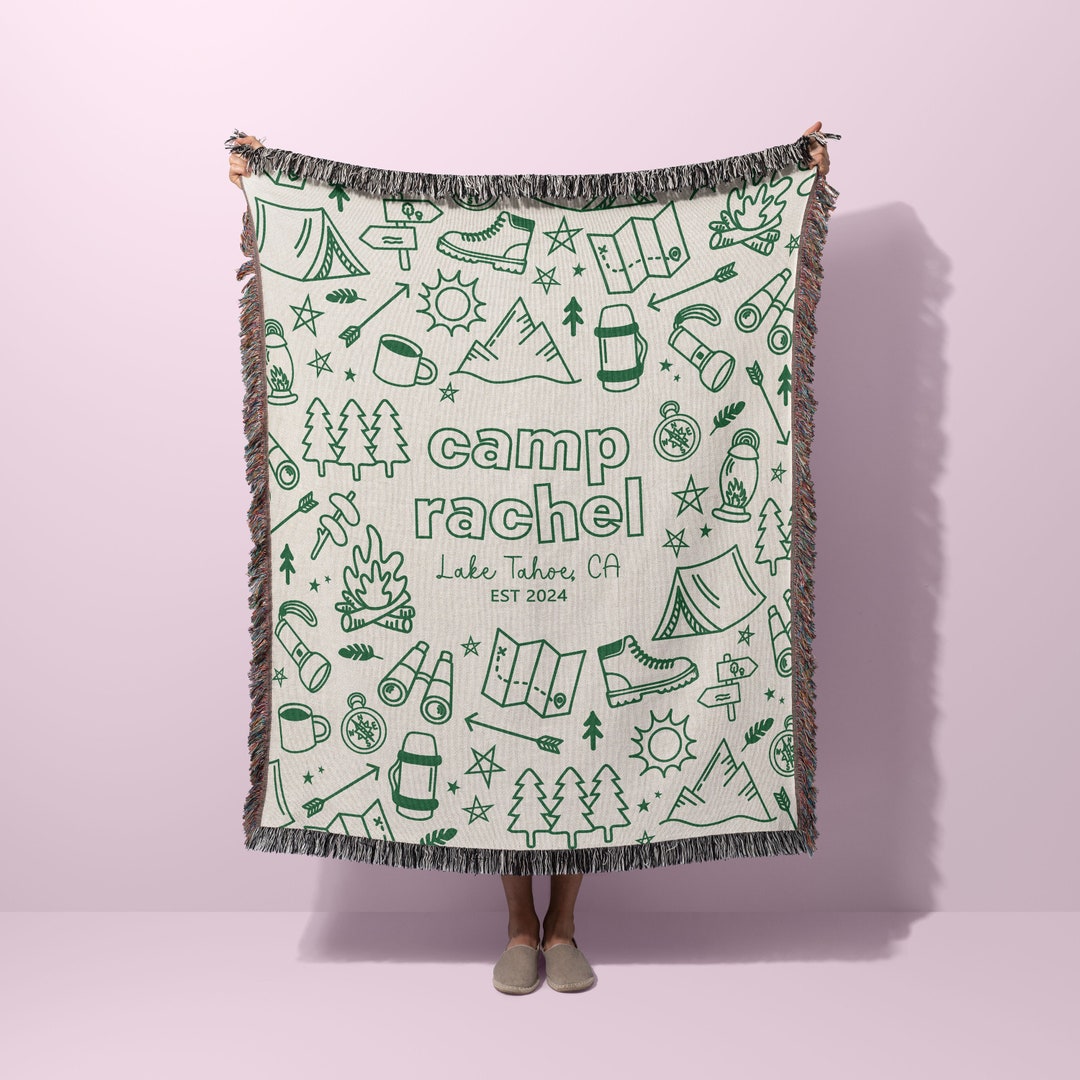 Camp Bachelorette Woven Blanket, Camping Bachelorette Party Tapestry ...