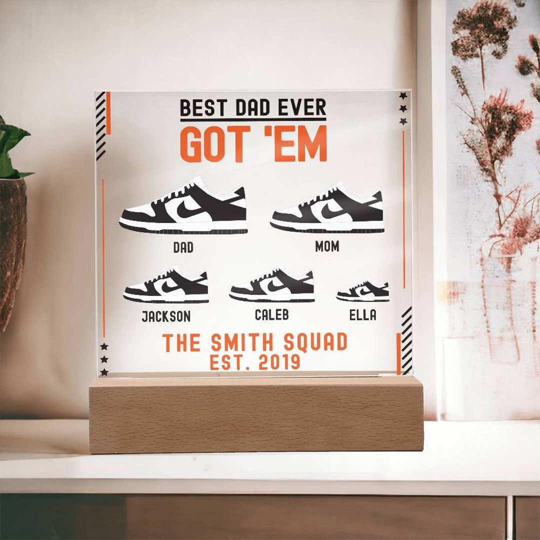 Sneaker Dad Acrylic LED Plaque, Sneakerhead Father's Day Gift ...