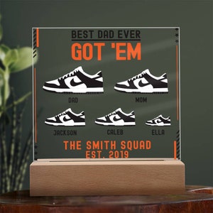 Sneaker Dad Acrylic LED Plaque, Sneakerhead Father's Day Gift ...
