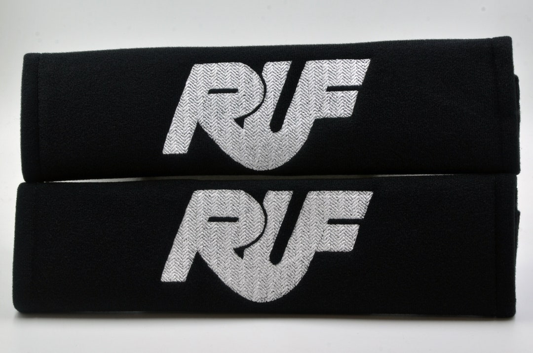 2 Pieces (1 PAIR) RUF Embroidery Seat Belt Cover Cushion Shoulder ...