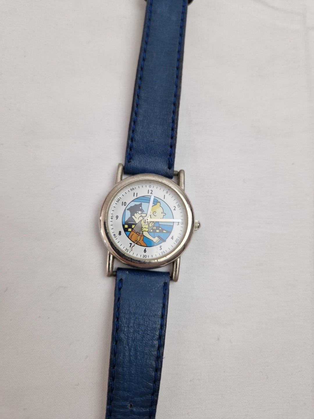 Vintage Tintin Police Watch LTD Edition Working Citime Herge 90s - Etsy