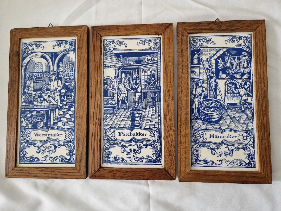 Antique Delft Tiles Antique Dutch Butcher Shop Sign Meuse Maastricht ...