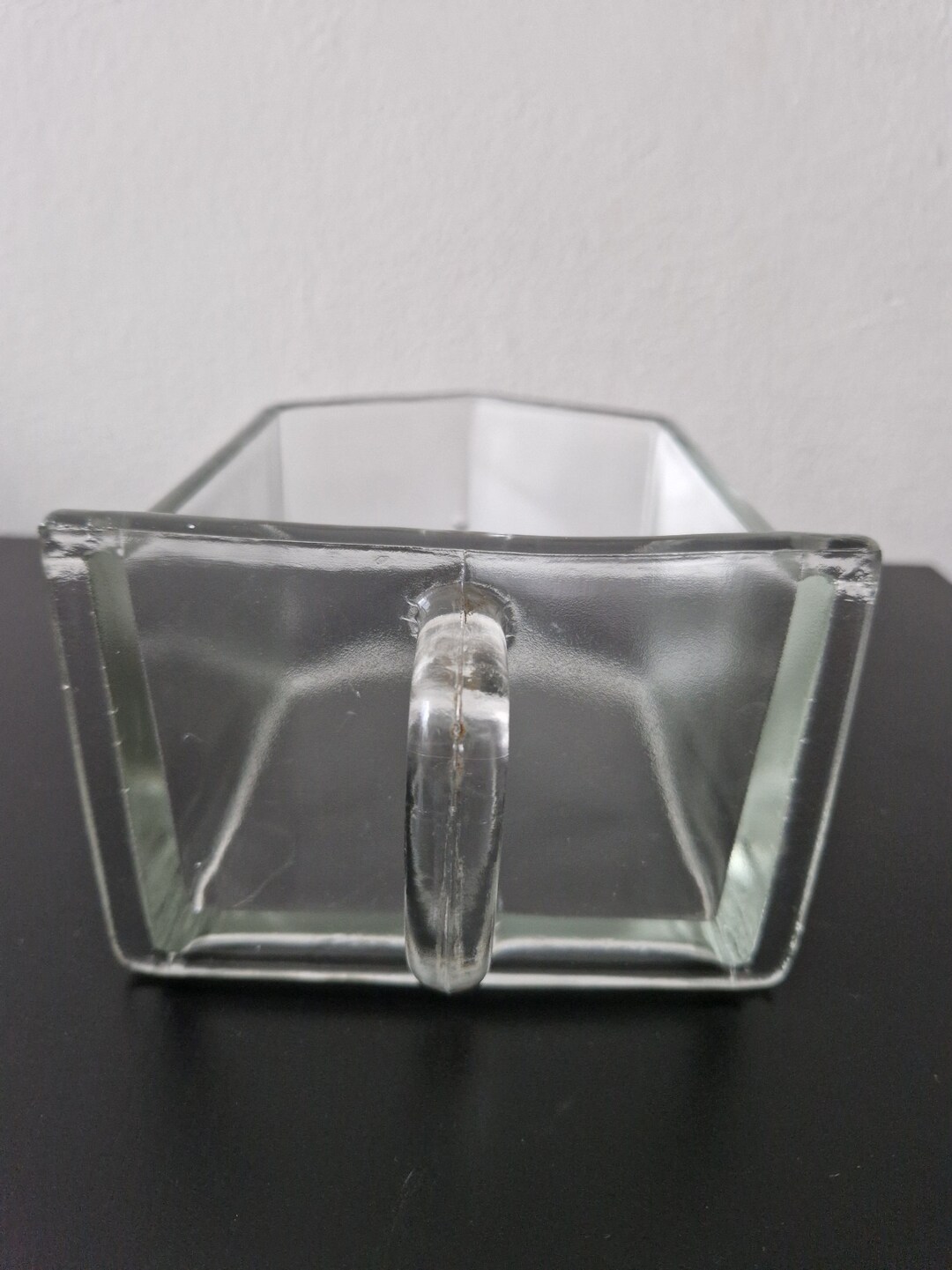 1 Large Glass Chute Vintage Kitchen Glass Scoop Buffet Spices ...