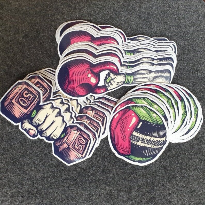 Crossfit Sticker Set X 3 Training Bumper Stickers Gym Workout - Etsy