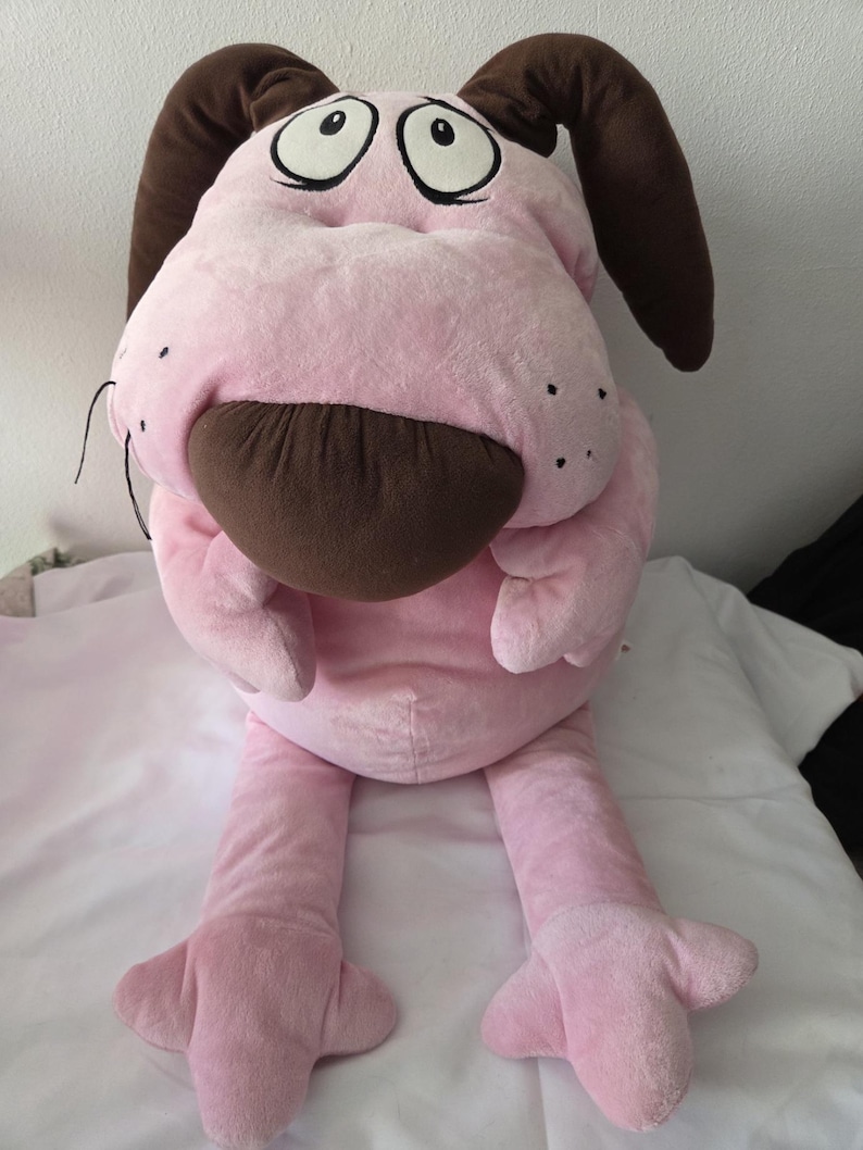 Cartoon Network Courage the Cowardly Dog Soft Plush Stuffed Toy Jumbo ...