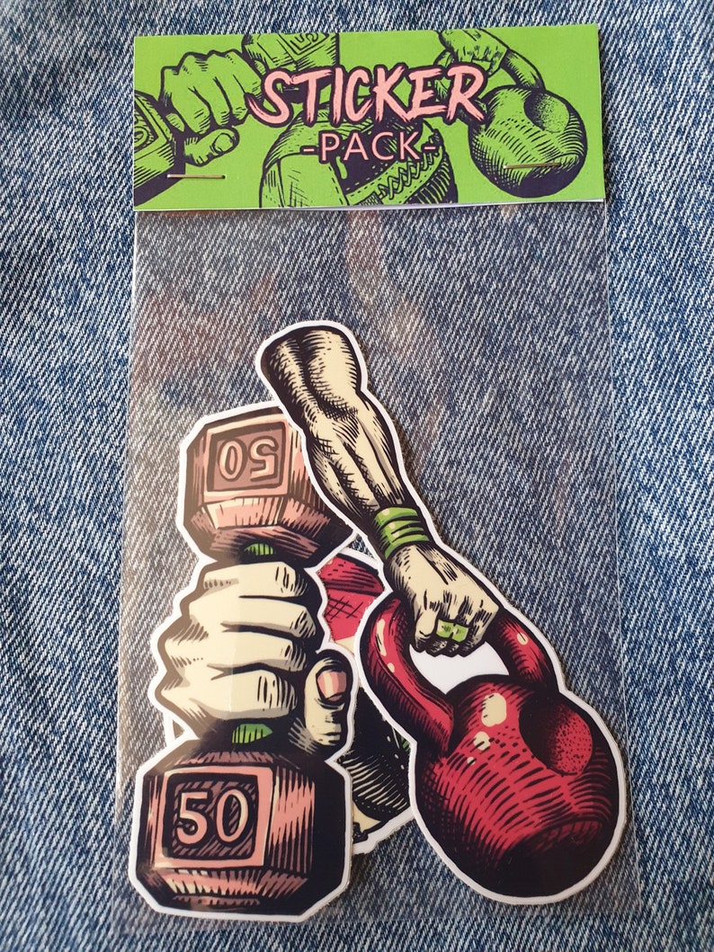 Crossfit sticker set x 3 training bumper stickers gym workout - Etsy España