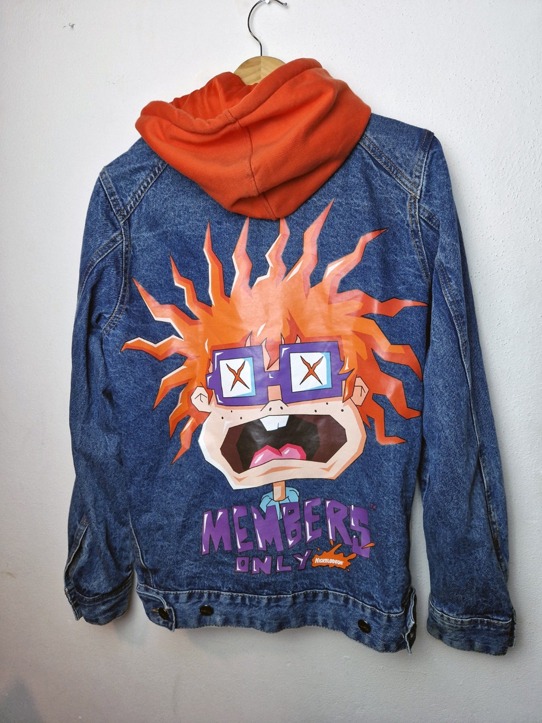 Rugrats Members Only Jacket Denim Nickelodeon Cartoon Network Late 90's ...