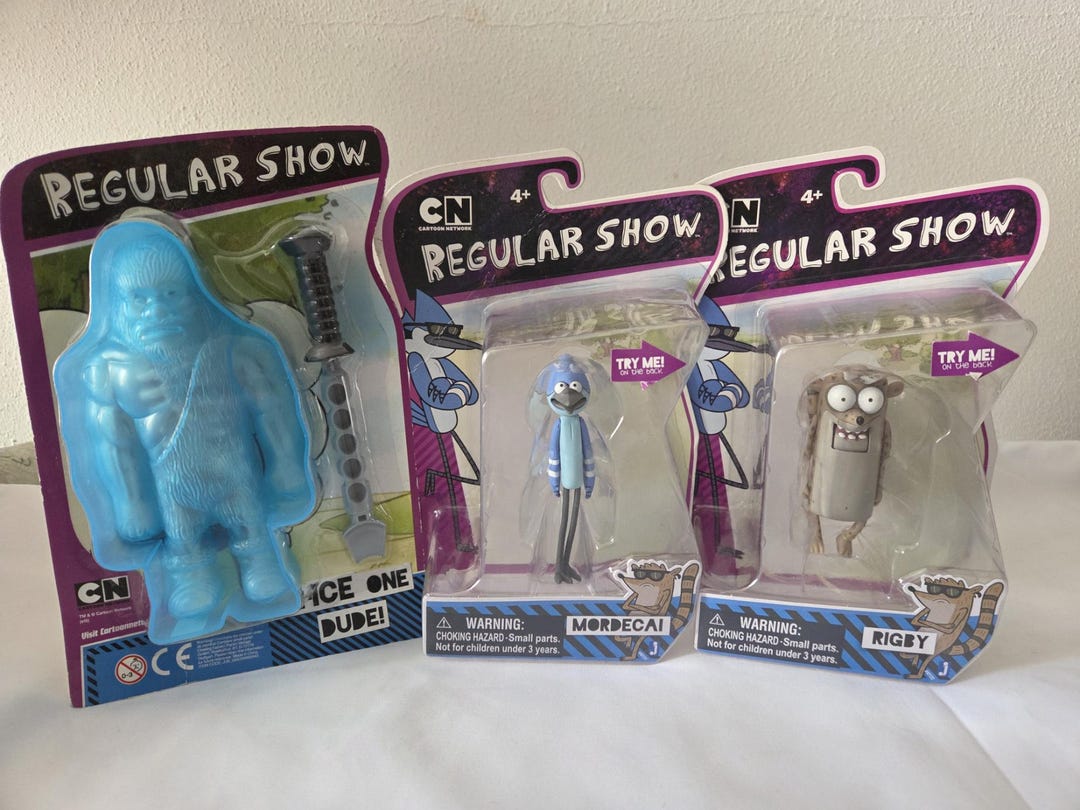 Regular Show Mordecai & Rigby Skips Figures Jazwares RARE Cartoon ...