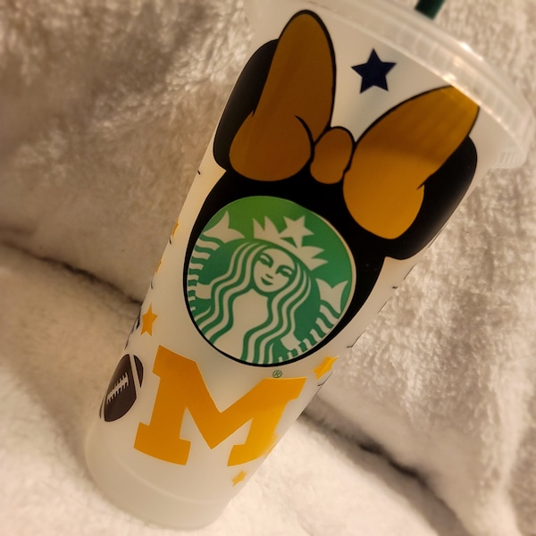 University of Michigan Starbucks Cup - Etsy