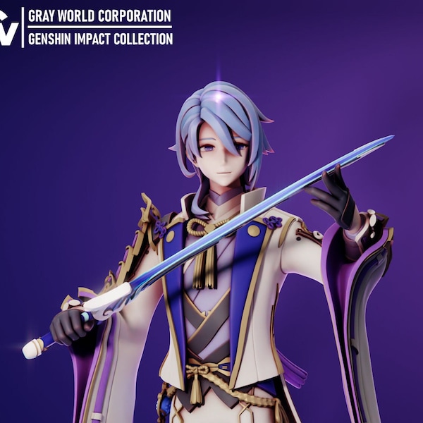 Genshin Ayato 3d Model - Etsy
