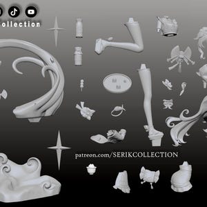 Mizuki -FAN ART- Genshin Impact 3D Printed Resin Model Figure KIT ...