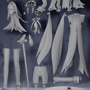 Neuvillette -FAN ART- Genshin Impact 3D Printed Resin Model Figure KIT ...