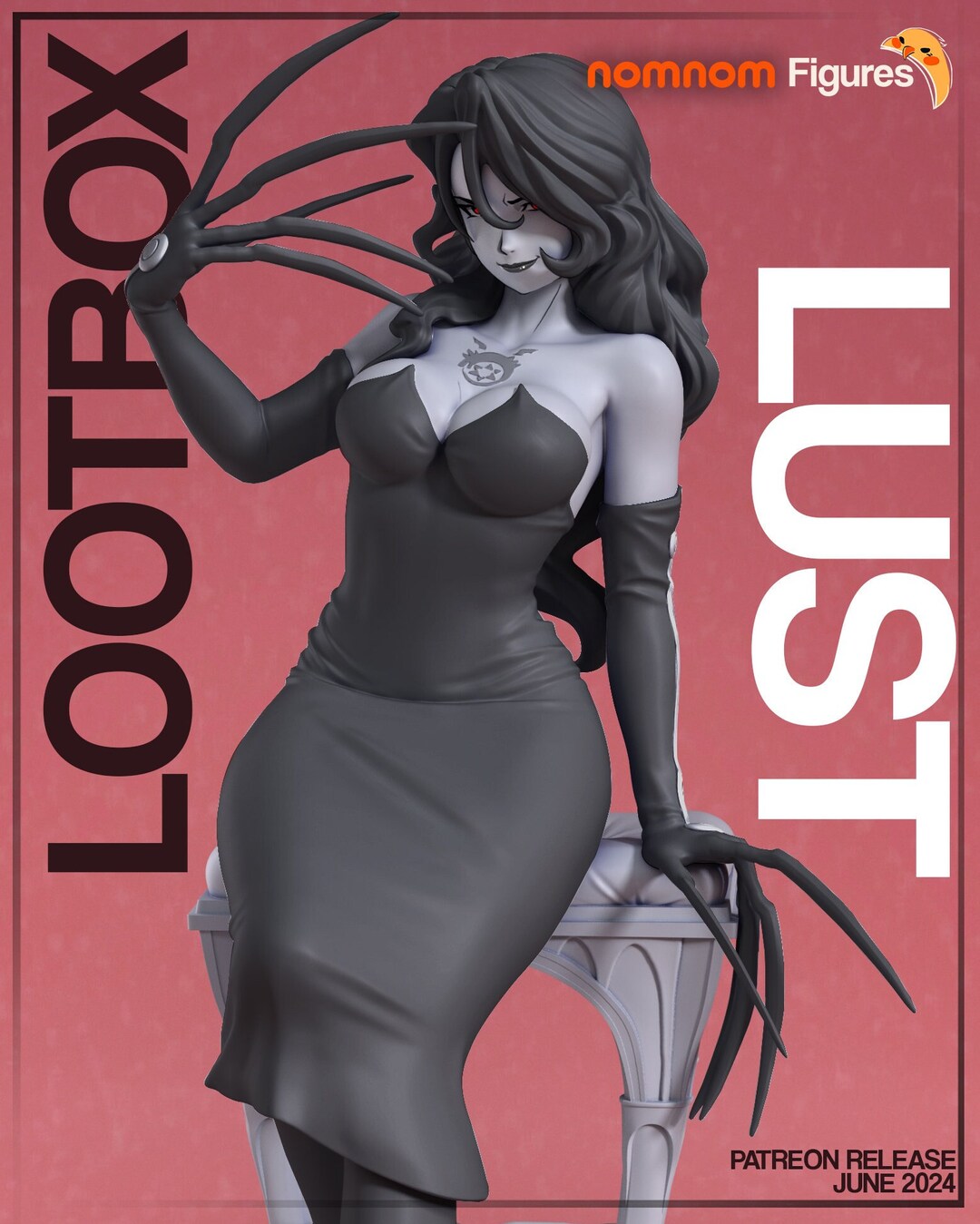 Lust FAN ART Fullmetal Alchemist 3D Printed Resin Model Figure KIT - Etsy