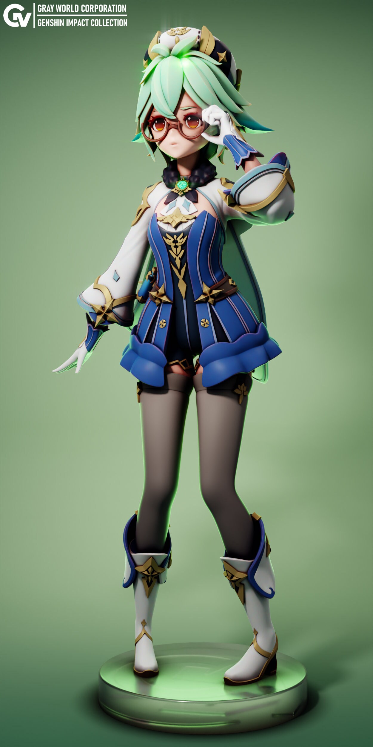 Sucrose Genshin Impact Fan Art 3D Printed Resin Model KIT - Etsy