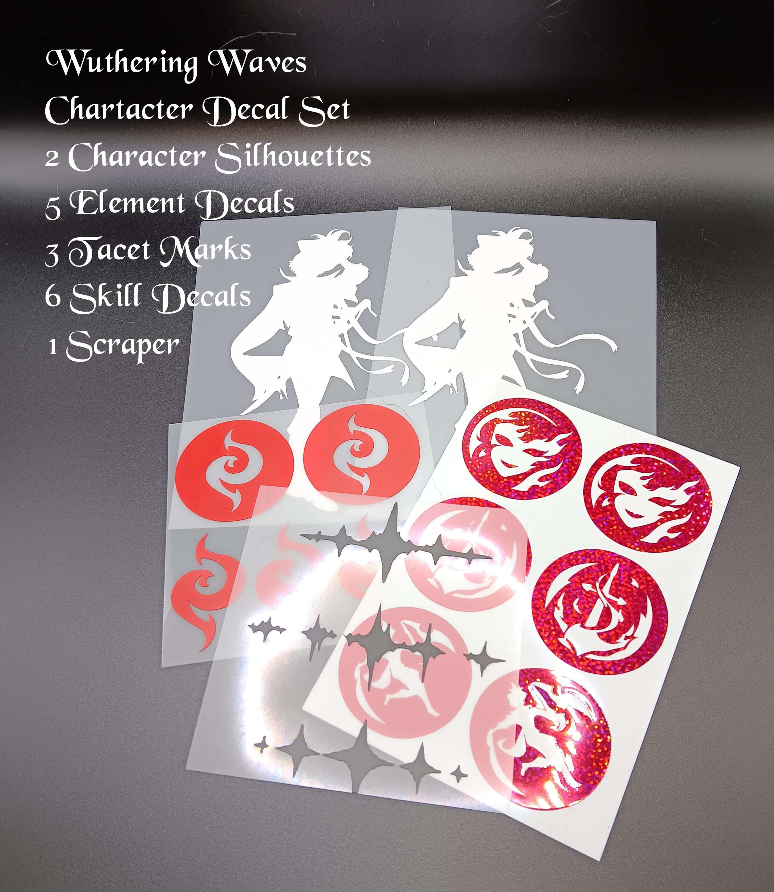 Wuthering Waves Character Decal Set -FAN ART- Set 1 Print on Demand - Etsy