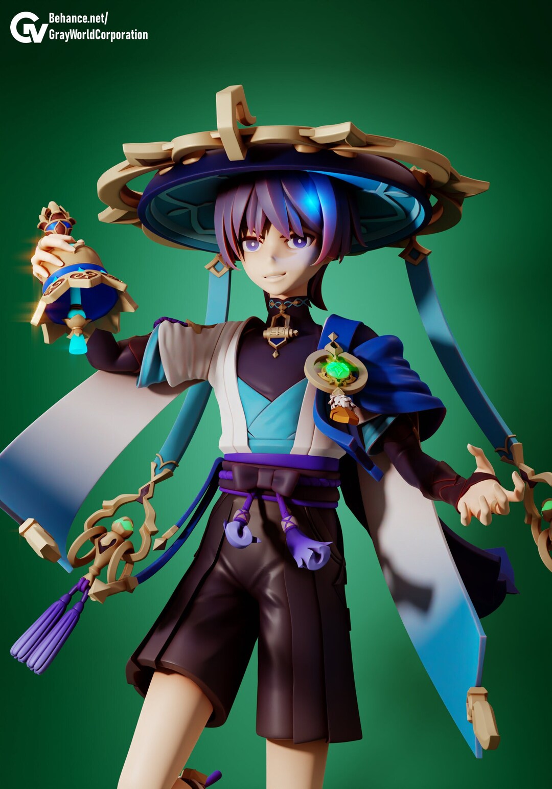 Wanderer Genshin Impact Fan Art 3D Printed Resin Model Figure KIT - Etsy