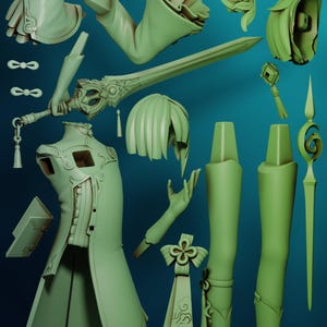 Xingqiu FAN ART Genshin Impact 3D Printed Resin Model Figure KIT - Etsy ...