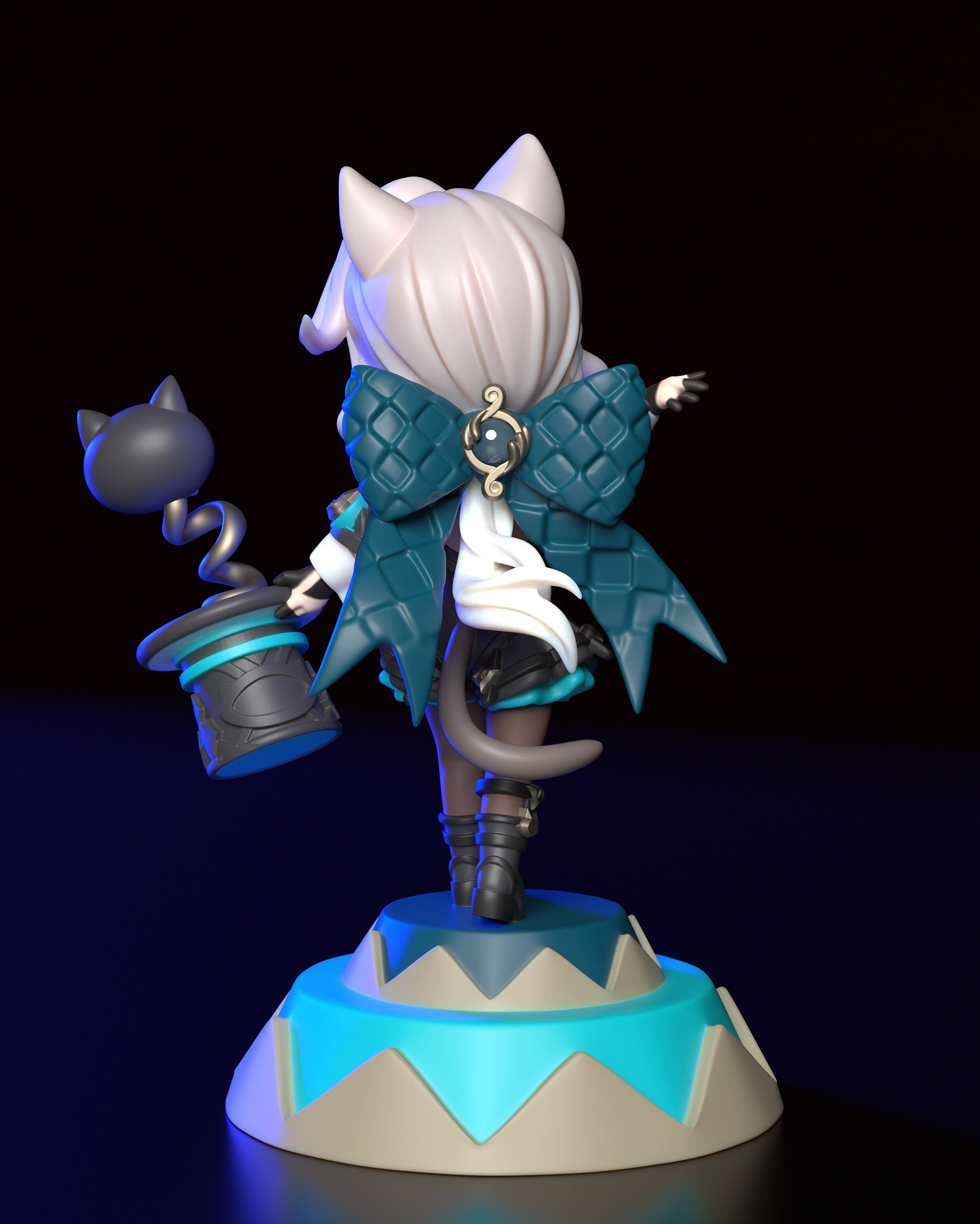 Chibi Lynette FAN ART Genshin Impact 3D Printed Resin Model Figure KIT ...