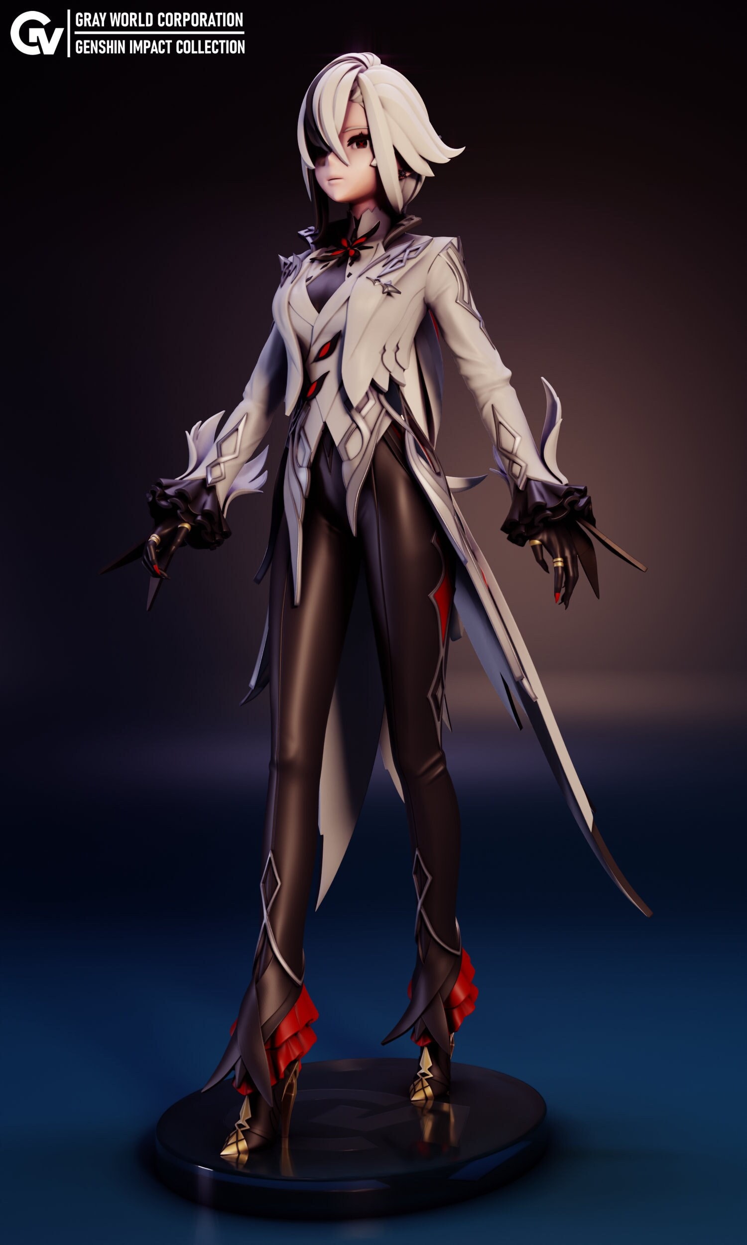 Arlecchino FAN ART Genshin Impact 3D Printed Resin Model Figure KIT - Etsy