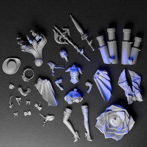 Navia FAN ART Genshin Impact 3D Printed Resin Model Figure KIT - Etsy ...